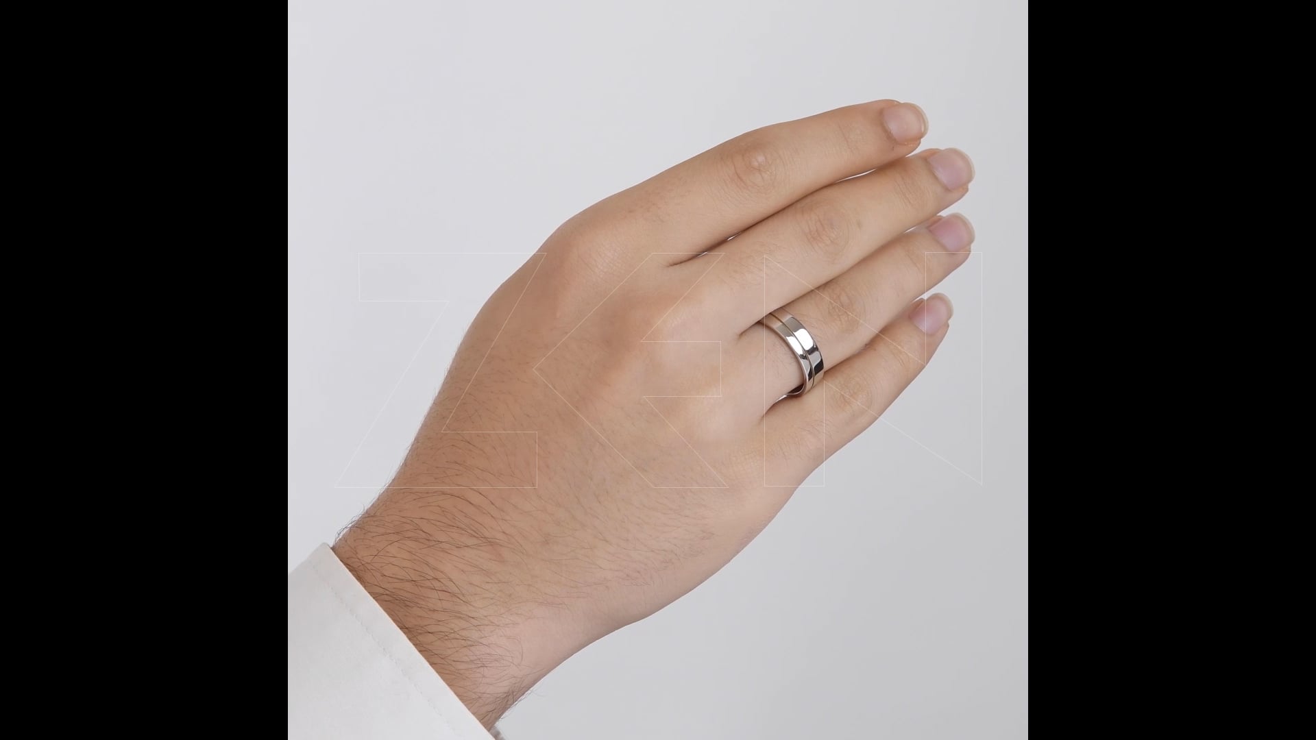 Modern Wedding Ring Men 4004 Zen Diamond