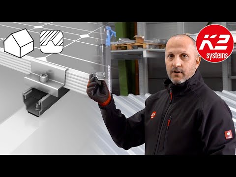 Mounting the MultiRail system on trapezoidal sheet metal - K2 Systems